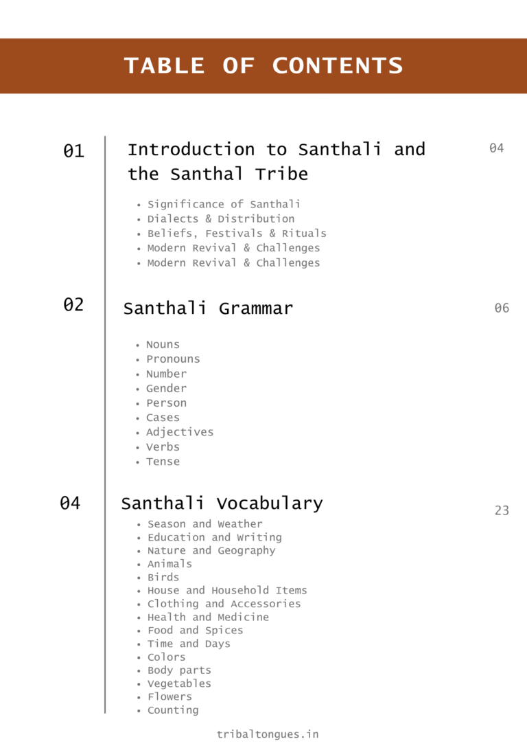 Santhali learning Ebook – Learn Santhali in 21 Days – Tribaltongues